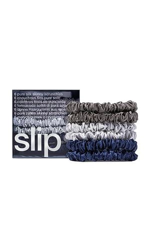 Slip Skinny Scrunchies Set Of 6 Midnight
