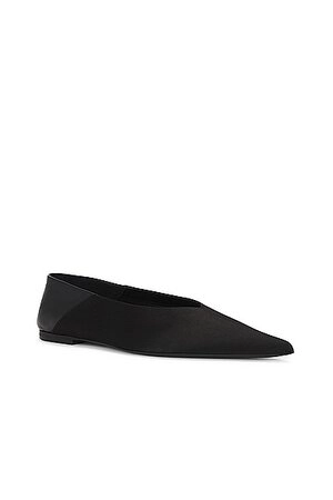 Saint Laurent Carolyn Flat Slipper - Noir