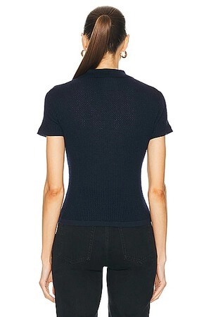 Guest In Residence Shrunken Polo Top - Midnight