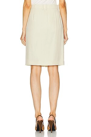 Saint Laurent Button-detailed Canvas Skirt