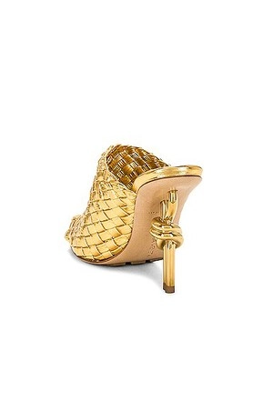 Bottega Veneta Metallic Knot Mule Sandals