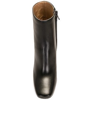 Bottega Veneta Knot Ankle Boot With Gold-tone Sculptural Heel - Black