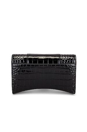 Balenciaga Hourglass Wallet On Chain Bag - Black