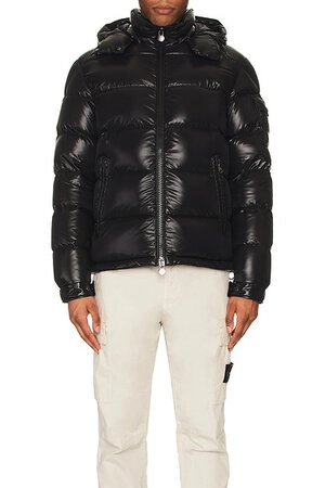 Moncler Quilted Down Hooded Jacket - Black