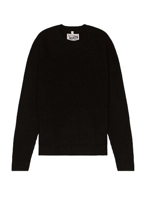 SCHOTT Ribbed Wool Crewneck Sweater