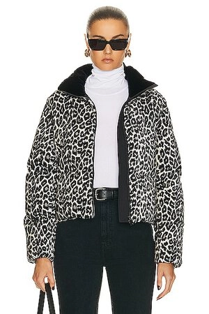 Moncler Leopard Print Puffer Jacket