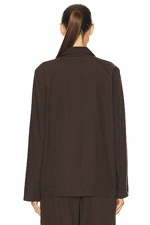 TEKLA Long Sleeve Shirt - Coffee