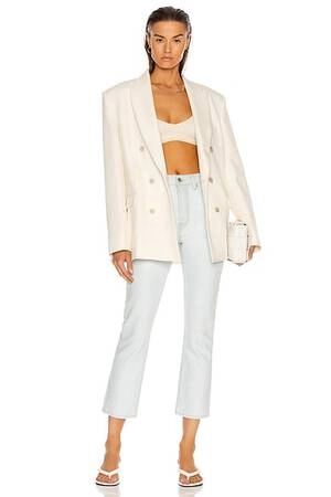 GRLFRND Karolina High Rise Straight Crop Jeans