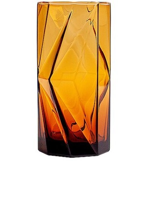 MAX ID NY Ghost Highball Glass Pair - Amber