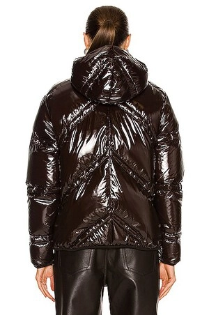 Bottega Veneta Shiny Nylon Chevron Puffer Jacket