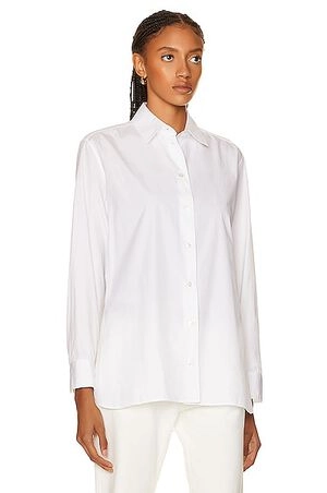 THE ROW Sisilia Shirt White Cotton Poplin - Optic White