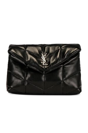 Saint Laurent Small Puffer Pouch - Nero
