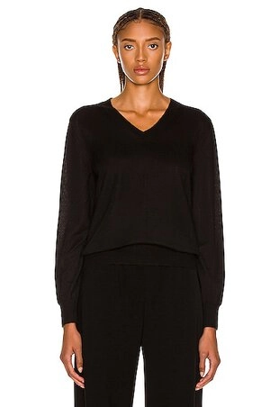 THE ROW Stockwell Cashmere Sweater - Black