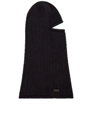 Saint Laurent Ribbed Cashmere Balaclava