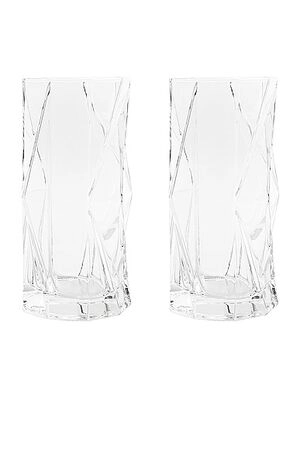 MAX ID NY Ghost Highball Glass Pair - Clear