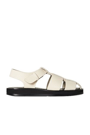 THE ROW Fisherman Leather Sandals - Ivory