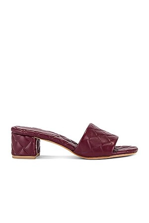 Bottega Veneta Bottega Veneta Quilted Leather Mule Sandals Cherry