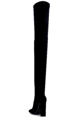 Saint Laurent Auteuil Over The Knee Velvet Boots