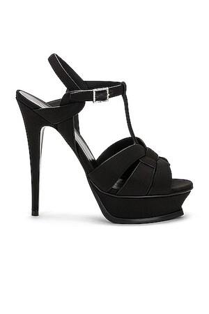 Saint Laurent Tribute Platform Sandal - Nero