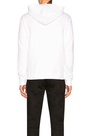 Saint Laurent Logo Hoodie - White