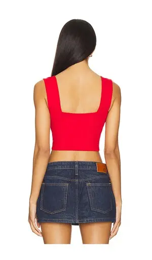 Susana Monaco X Revolve Wide Strap Crop Top - Red