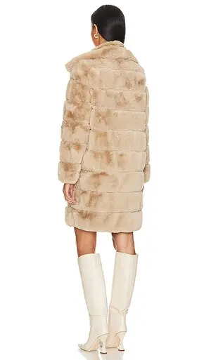 Adrienne Landau Faux Fur Long Coat