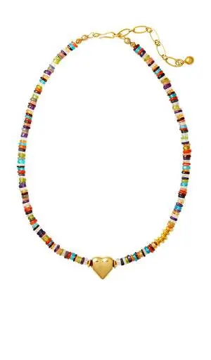 Brinker & Eliza Confetti Heart Pendant Necklace - Multi