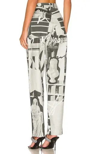 Miaou Printed Cotton Blend Trousers