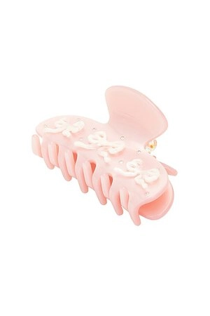 EMI JAY Sweetheart Claw Clip With Bow Detail - Pink Pixie