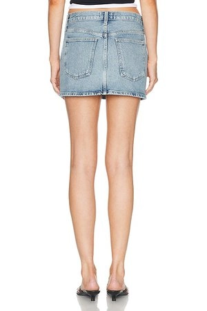 AGOLDE Alek Mini Skirt In Denim