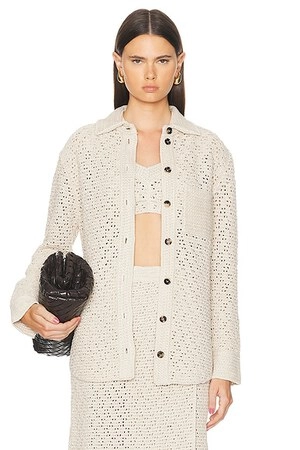 Bottega Veneta Long Sleeve Button Up Top