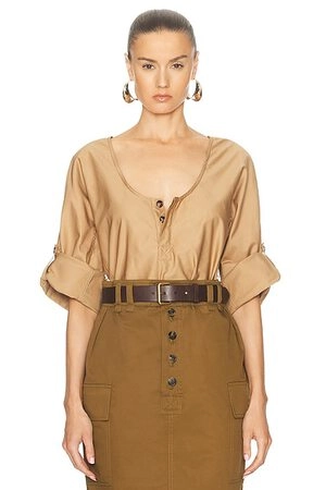 Saint Laurent Convertible Sleeve Blouse