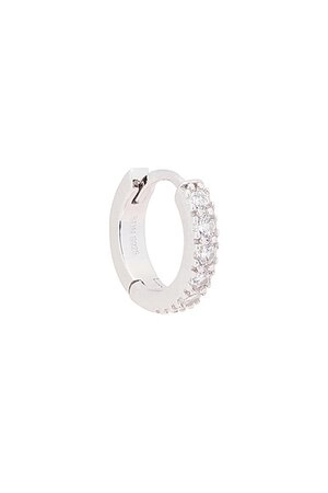 SERGE DENIMES Zirconia Hoop Earring Silver