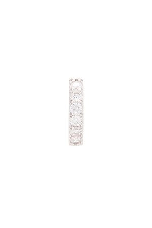 SERGE DENIMES Zirconia Hoop Earring - Silver
