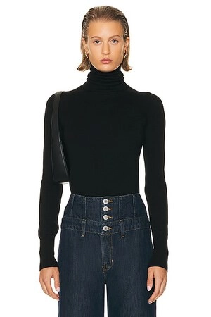 GRLFRND Merino Wool Turtleneck Sweater - Black