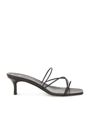 Manolo Blahnik Ninfemu 50 Nappa Sandal - Black