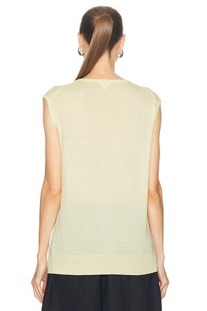 Bottega Veneta Cashmere And Viscose V-neck Waistcoat - Daffodil