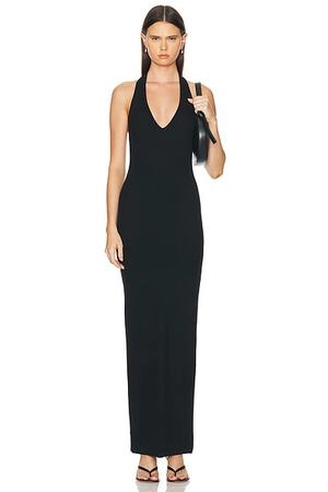 Eterne Halter Maxi Dress - Black