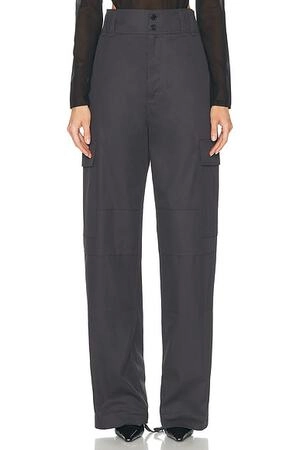 Saint Laurent Wide Leg Pant - Gris Fonce