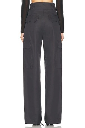Saint Laurent Wide Leg Pant - Gris Fonce