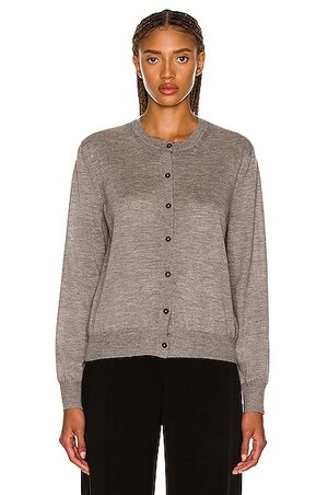 THE ROW Battersea Cardigan - Medium Grey