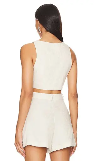 Amanda Uprichard Ethan Cropped Vest
