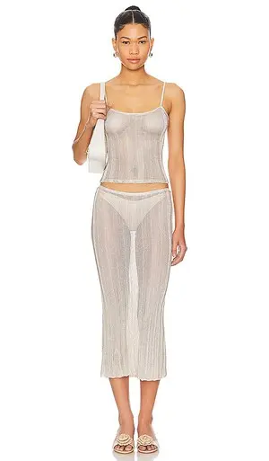 GUIZIO Slinky Rib Knit Tank