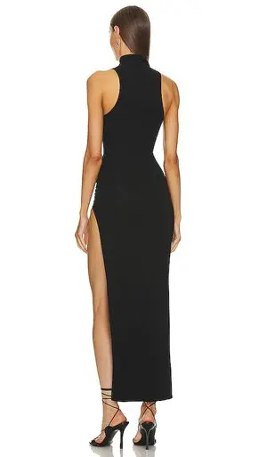 Superdown Sleeveless Turtleneck Midi Dress With Side Slit