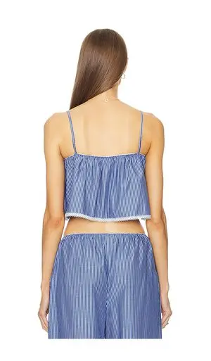 HELSA Pinstripe Poplin Camisole - Multi