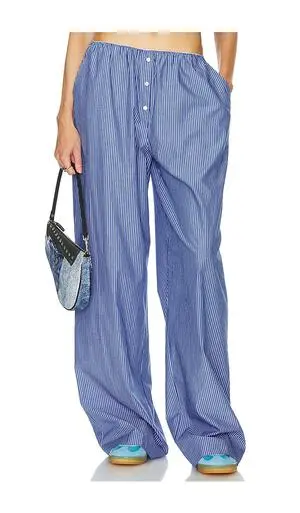 HELSA Pinstripe Poplin House Pants - Multi