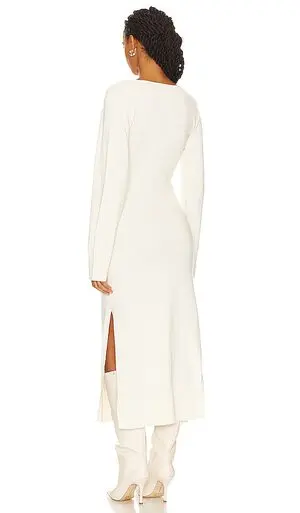 Simkhai Skyla Long Sleeve Midi Dress - Ivory