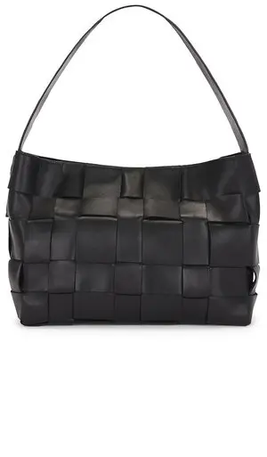 ST. AGNI Woven Mini Tote - Black
