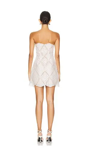 ELLIATT Pearl Embellished Mesh Dress