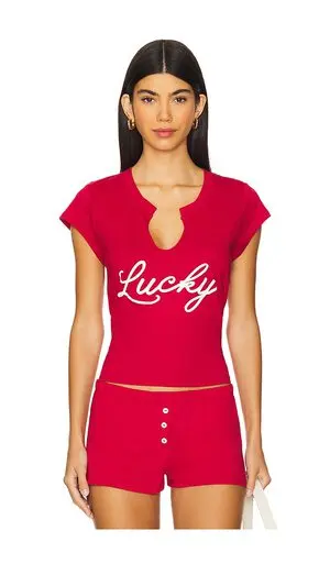 BELLA VENICE Lucky Tee Graphic Print T-shirt